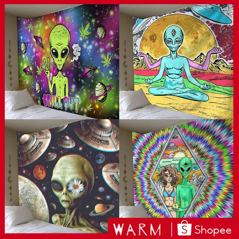 Alien Tapestry Psychedelic Wall Cloth Ins Wall Cloth Customizable ...