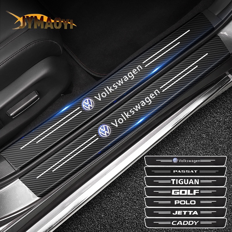 4PCS Car Door Sill Strip Anti Scratch Side Door Step Protector Sticker ...