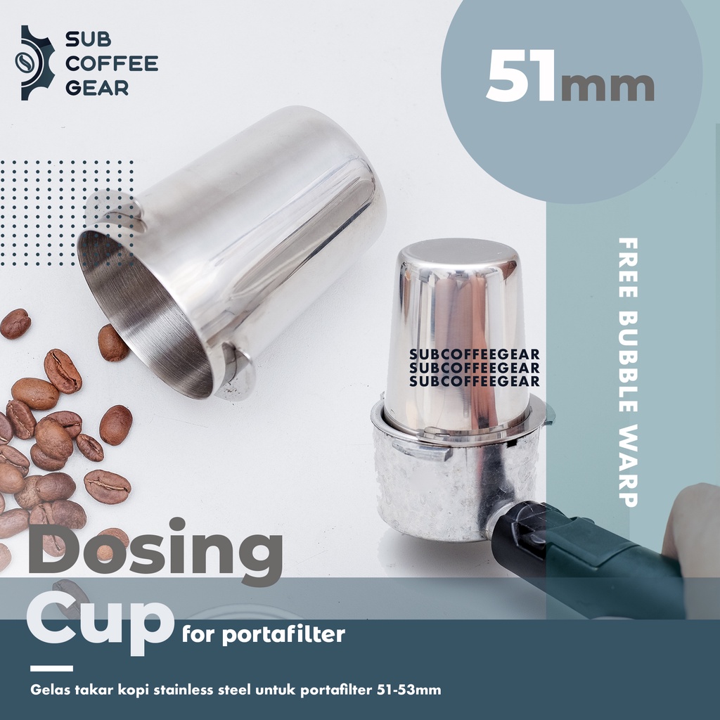 MESIN Coffee DOSING CUP ESPRESSO PORTAFILTER 51MM DOSER CUP DOSING RING ...