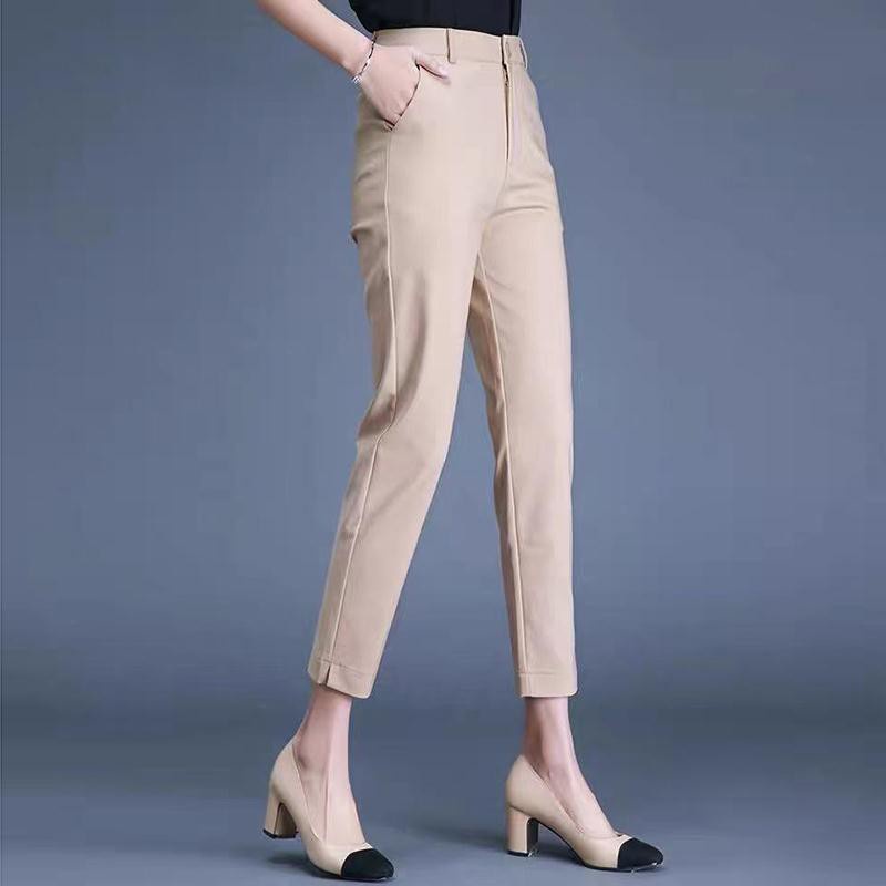 Plus Size S-4XL Long Suit Baggy Pants for Women High Waist Formal ...