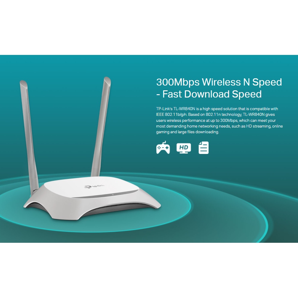 TP-Link Tl-WR840N 300mbps Wireless N Router N300 Wi-Fi Router, Wisp ...
