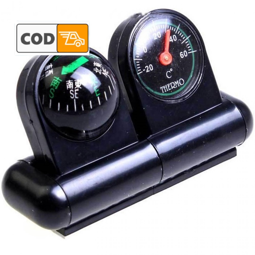 Unique 2 in 1 Car Dashboard Thermometer Compass | Interior Decoration ...