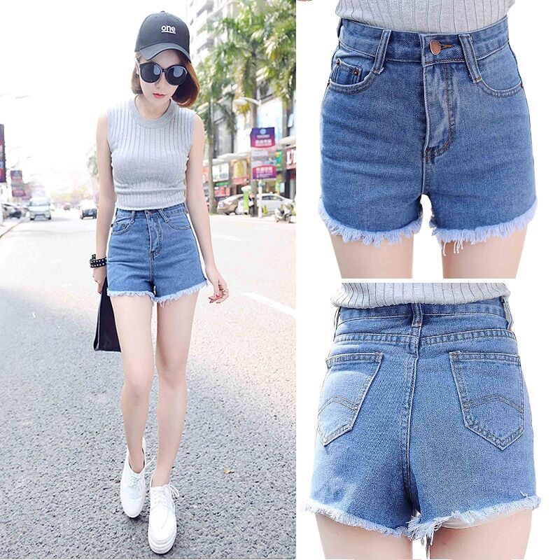 Kpop fashion High Waist Short Denim Maong Short for women Korean style ...