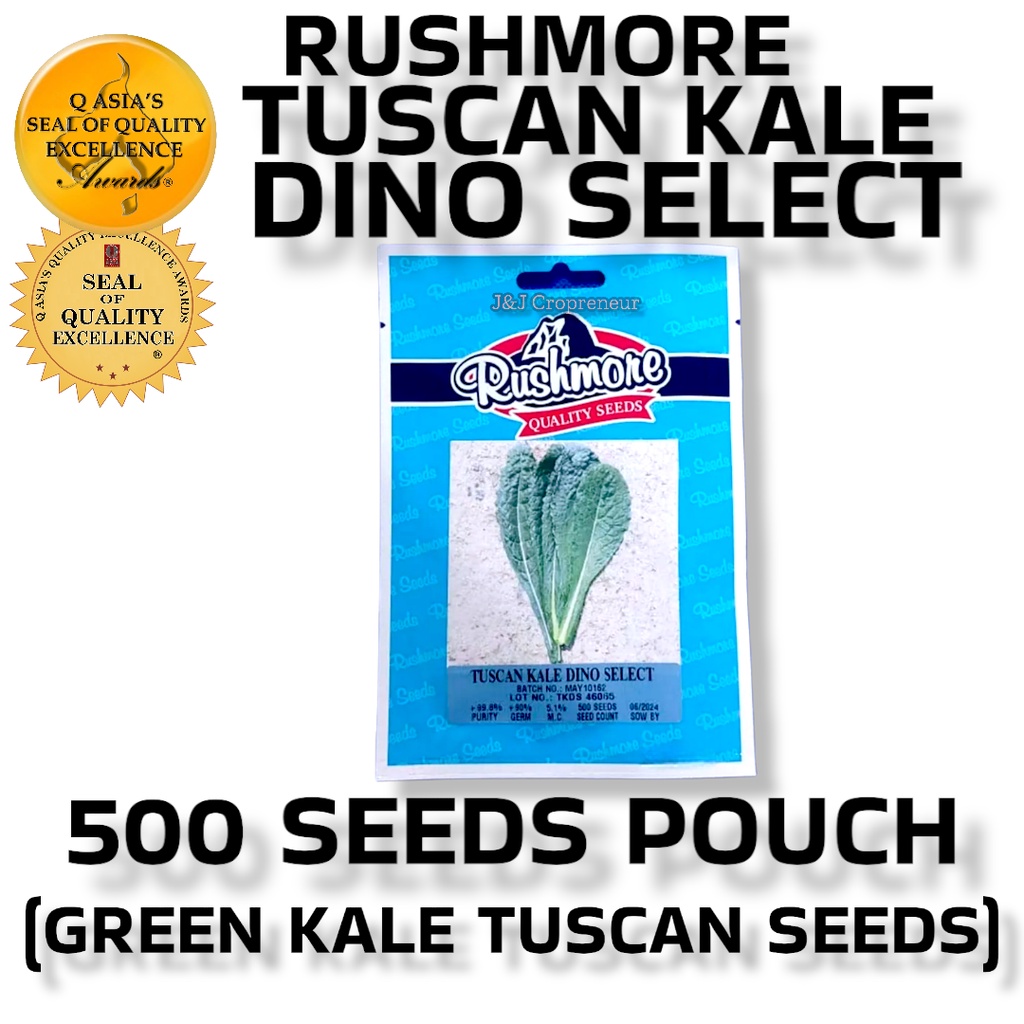 TUSCAN KALE DINO SELECT / TOSCANA KALE SEEDS APPROX 500 SEEDS BY ...