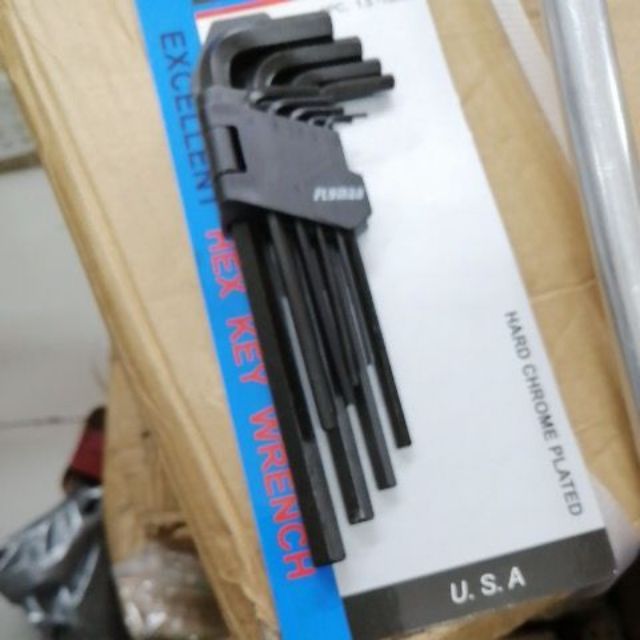 FLYMAN 9pcs Allen Wrench Set (ballpoint) (Flower type)(hexagon/Flat ...
