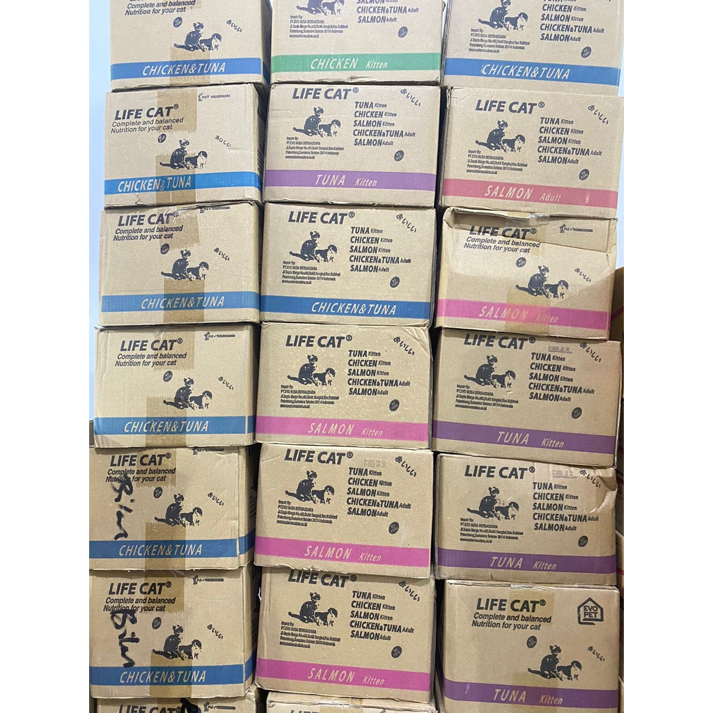 Life Cat Pouch Adult Kitten Box Contains 24 packs (Can Mix Flavors ...