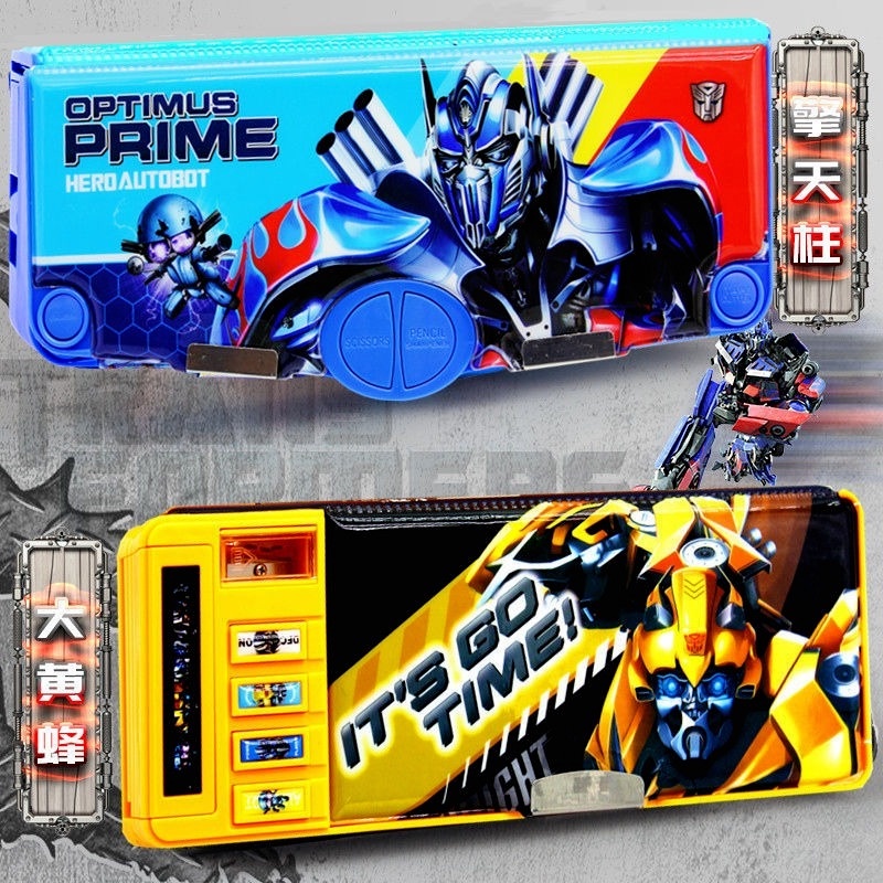 Transformers Stationery Box Multifunctional Handsome Boy Pencil Case ...