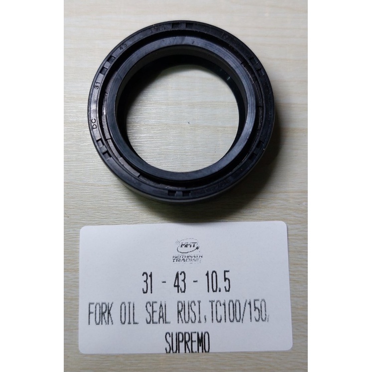 Fork Oil Seal Rusi, TC100, TC150, TC175, Supremo 31-43-10.5-Heavy Duty ...