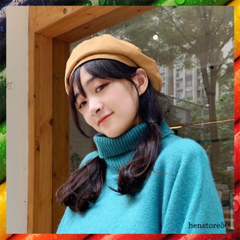 Octagonal Beret Hat octagonal Beret Hat Korean Women's fashion Beret ...