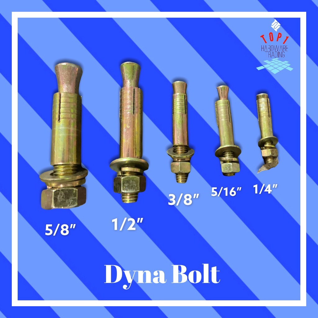 DYNA BOLT (1/4" to 5/8") | Shopee Philippines