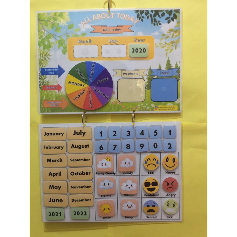 All about today / Date and Weather / Daily Calendar Chart | Shopee ...