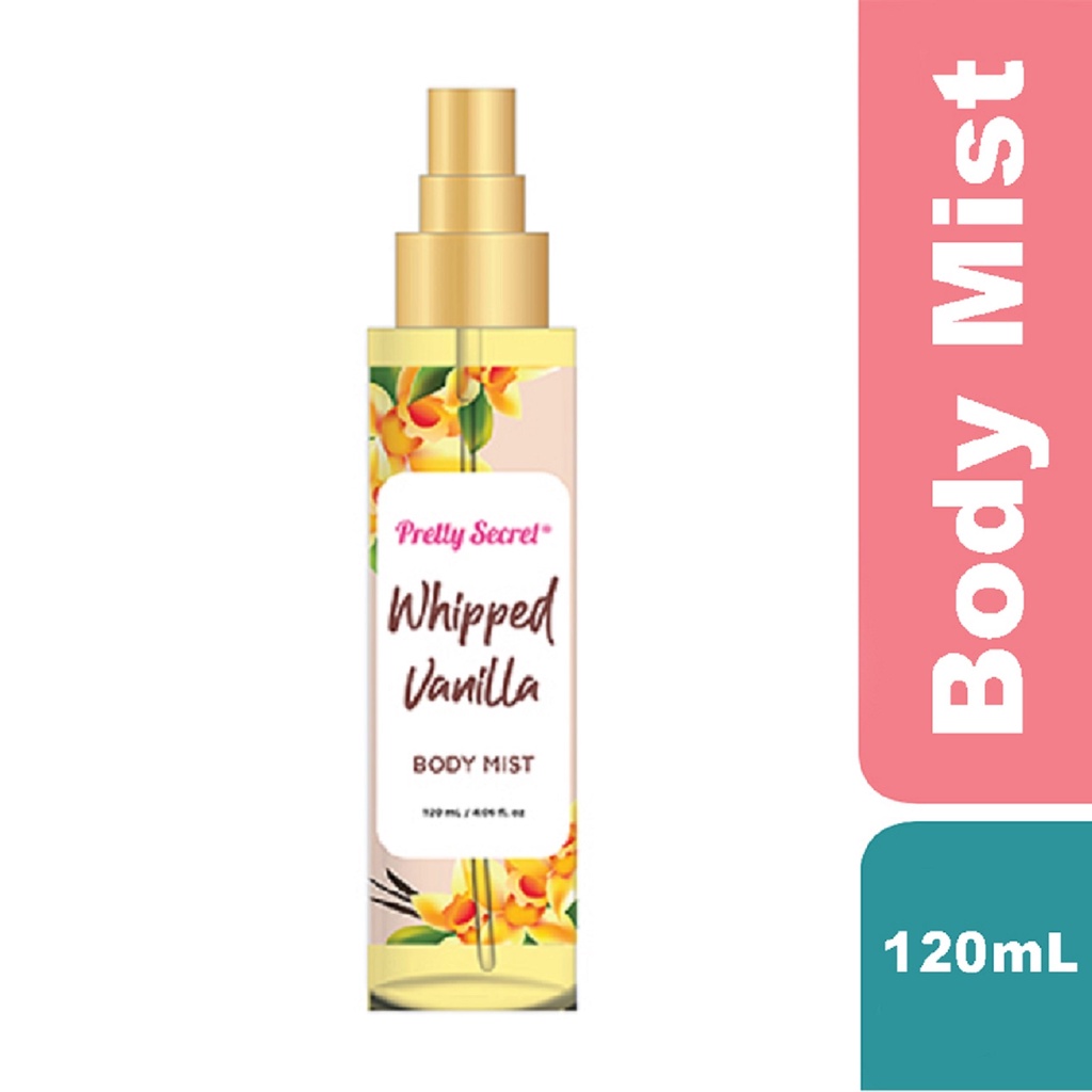 PRETTY SECRET Body Mist Perfume Whipped Vanilla 120ml | Shopee Philippines