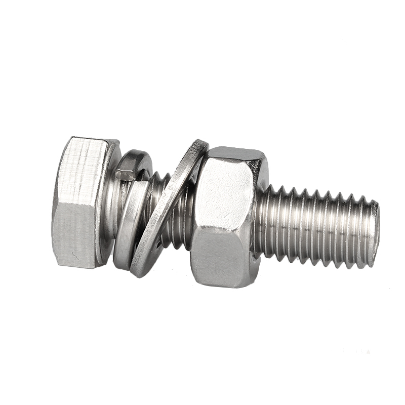 M6m8m10m12 304 Stainless Steel External Hexagon Screw Nut Set Washer ...
