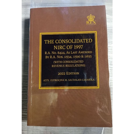 CASASOLA-THE CONSOLIDATED NIRC OF 1997 (2022) | Shopee Philippines
