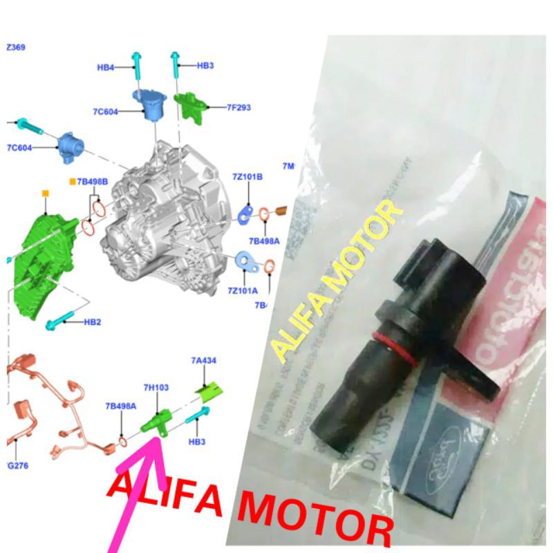 OSS-Output Speed Sensor Ford Ecosport & Fiesta Matik DPS6 Genuine Ford ...