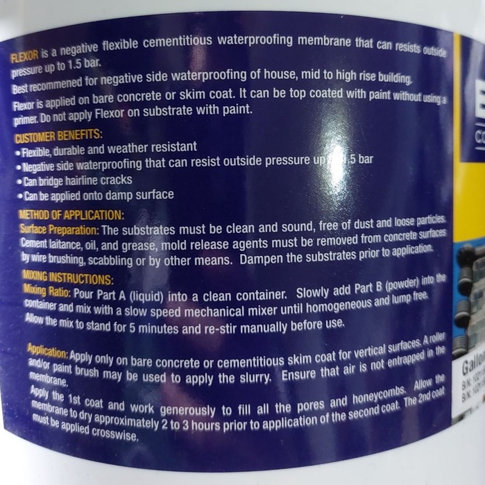 Buildrite Flexor (5kg) NEGATIVE SIDE CEMENTITIOUS Waterproofing | Shopee Philippines