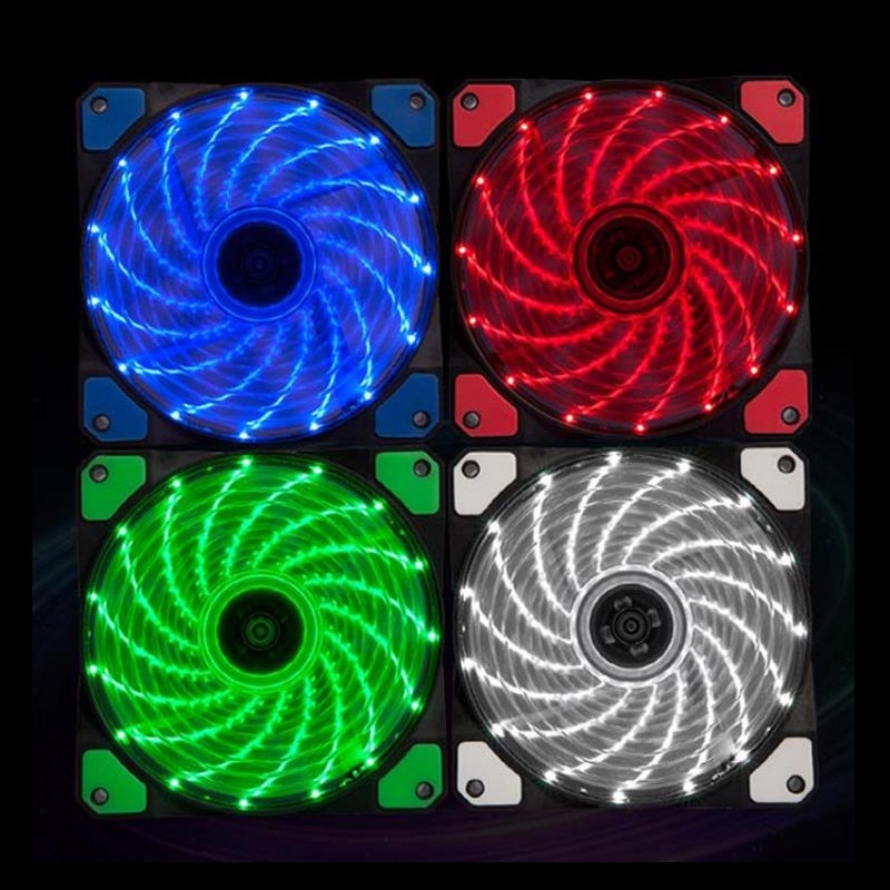 Ninhao LED CPU Fan Cooler 120mm Case Chassis Cooling Ring and 4 Pin ...