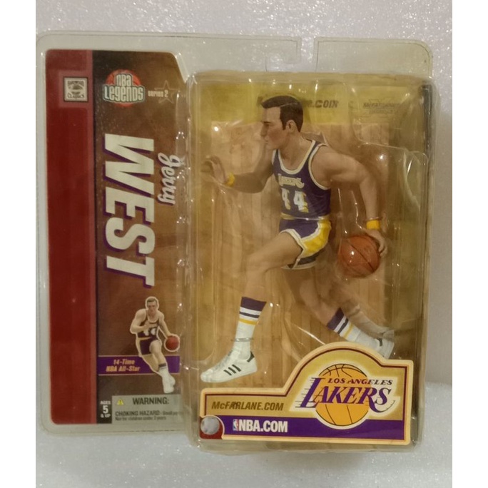 McFarlane NBA LEGENDS"JERRY WEST" NBA LOGO/ Hardwood Classic/ Sealed ...