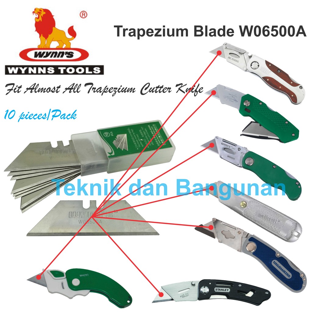 Trapezium Cutter Blade/Mata Cutter Trapezoid Wynn's W06500A | Shopee ...