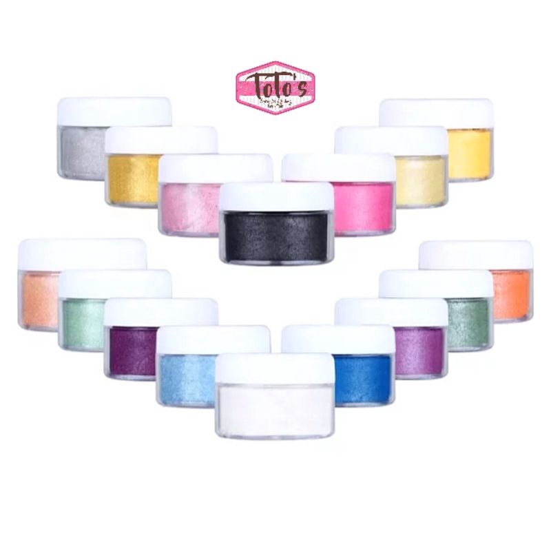 edible lustre dust Gold, Rose Gold ,Silver ,Pearl dust 5g | Shopee ...