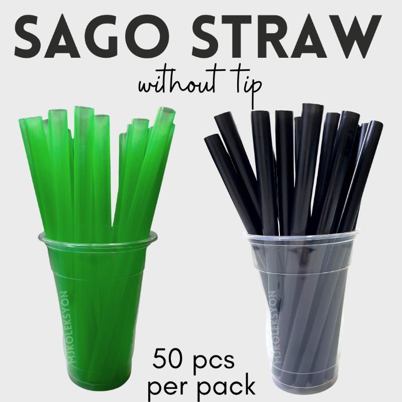 Sago Straw 50pcs per pack NO WRAP 20cm and without Tip | Shopee Philippines