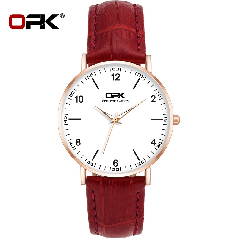 OPK Women Woman Elegant Watch Leather Strap Waterproof Original Ultra ...