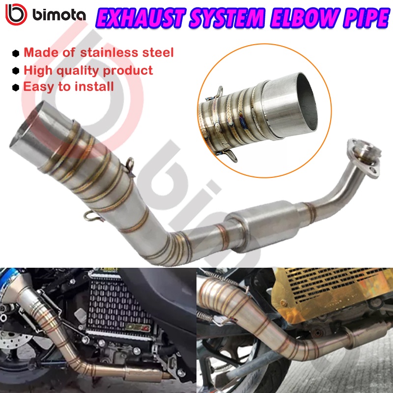 Bimota Exhaust System Mid Pipe Elbow Header Sliding With Resonator For ...