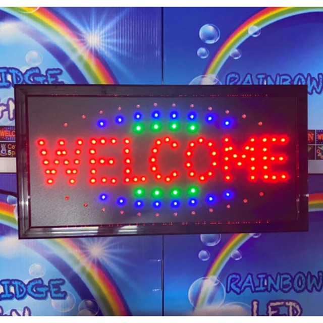 WELCOME - RAINBOW BRIDGE LED SIGNAGE ( New-Small-Large) #SIZE:W48cm ...