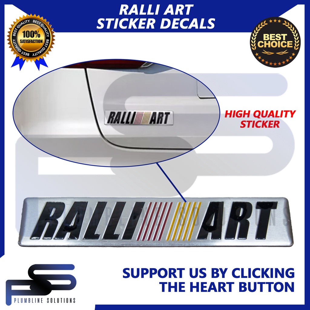 Car Emblem Logo Sticker --- Ralli art | Shopee Philippines