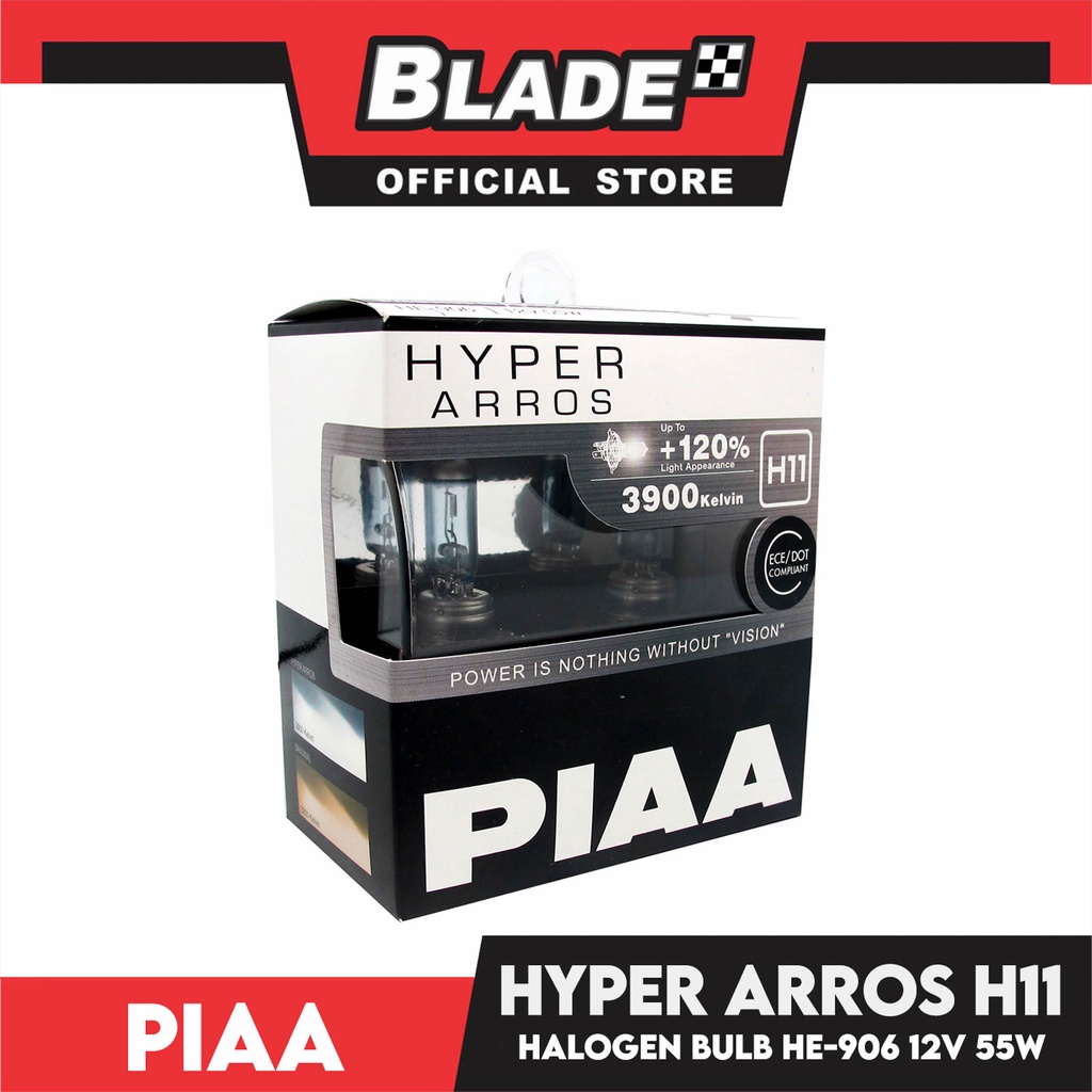 PIAA Hyper Arros HE-906 H11 3900K 12V 55w | Shopee Philippines
