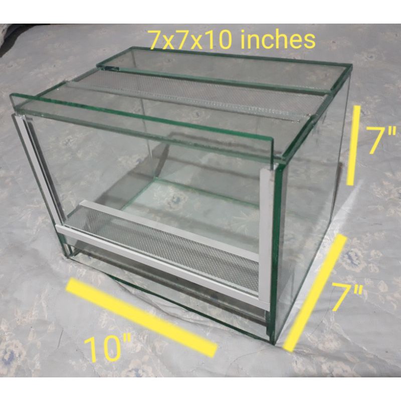 glass enclosure for tarantula and pets 7x7x10 inches | Shopee Philippines