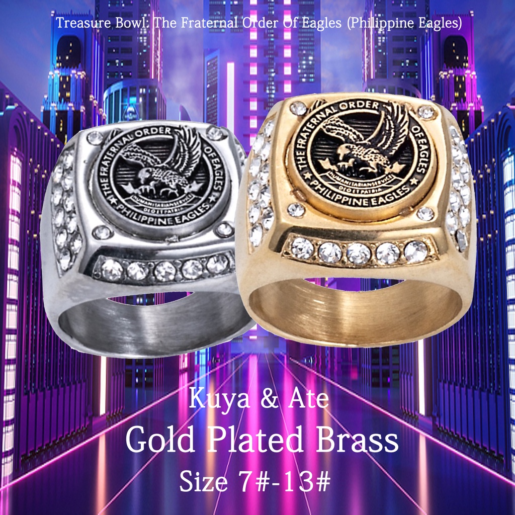 TFOE Kuya/ATE Ring with Little Shine Bright Gemstones , Golden/Silver ...