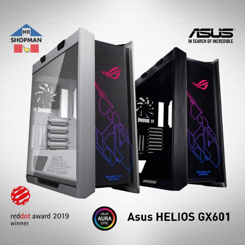 Asus ROG Strix Helios GX601 Black White Desktop Computer PC Case ...
