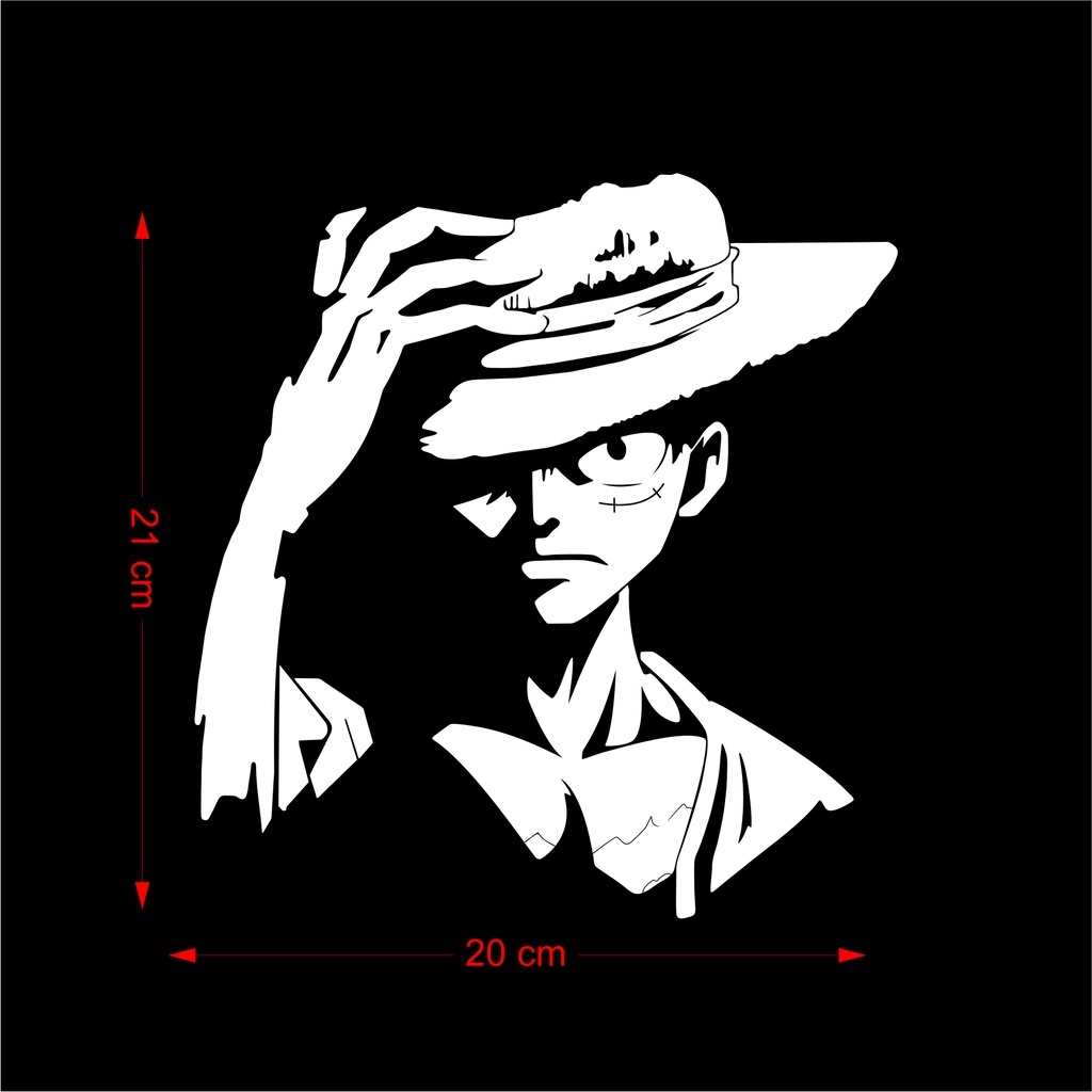 Cutting Sticker One Piece Monkey D Luffy Car Glass Sticker Cool Anime ...