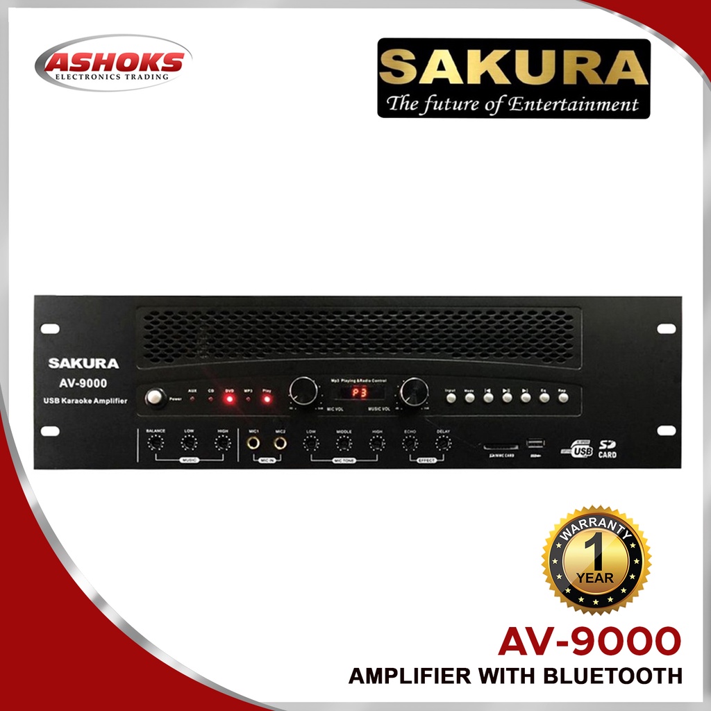 Sakura Amplifier Original / Sakura Amplifier AV-9000 1800W x2 BRAND NEW Sakura AV9000 ...