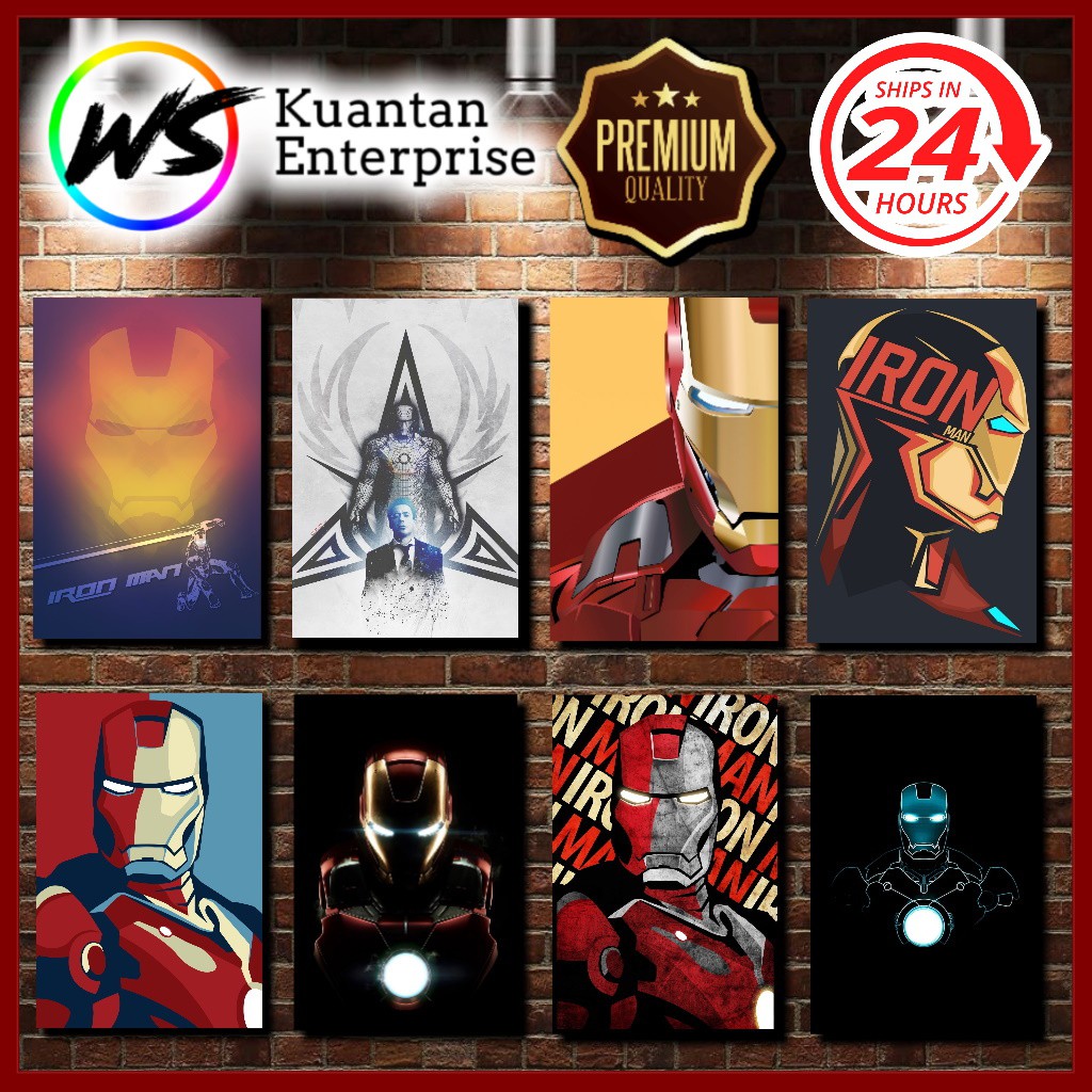 MARVEL POSTER IRON MAN / POSTER MARVEL IRON MAN (Version 1) | Shopee ...