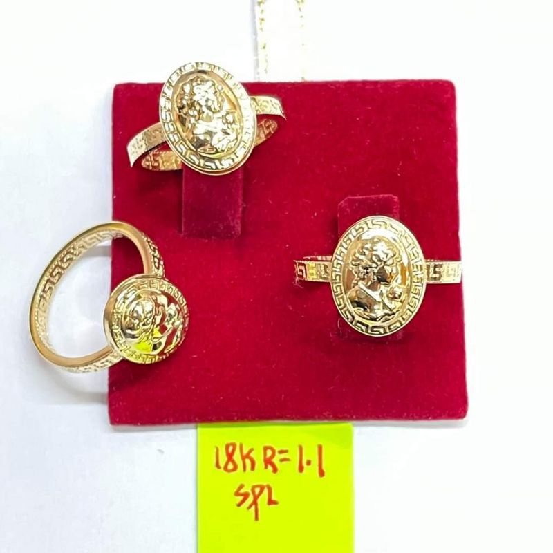 18k Saudi Gold Cameo Queen Elizabeth Ring Pawnable | Shopee Philippines