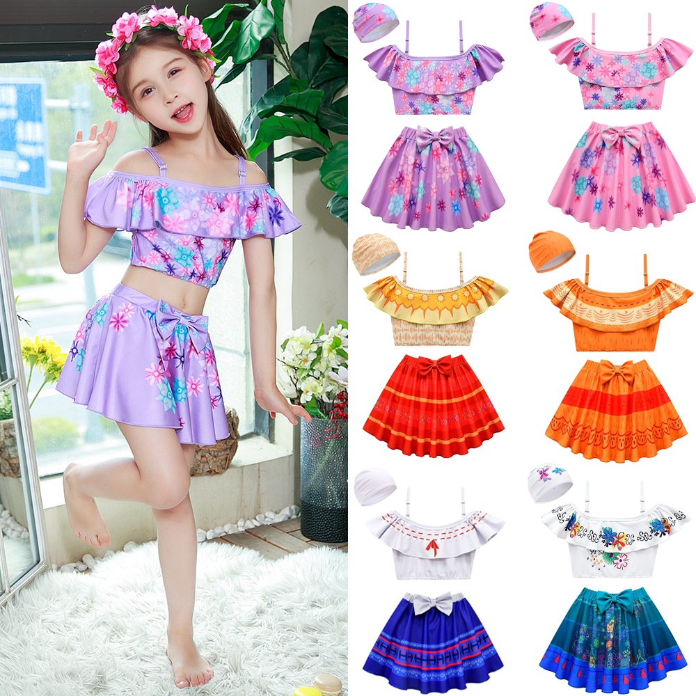 Summer Kids Swimwear Encanto Mirabel Isabella Girls Swimwear Three ...
