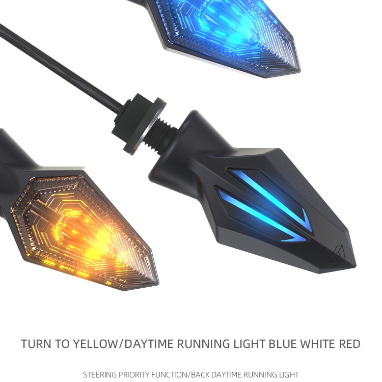 SPIRIT BEAST Universal LED Motorcycle Turn Signal Lights 12V Waterproof Flasher Indicator ...