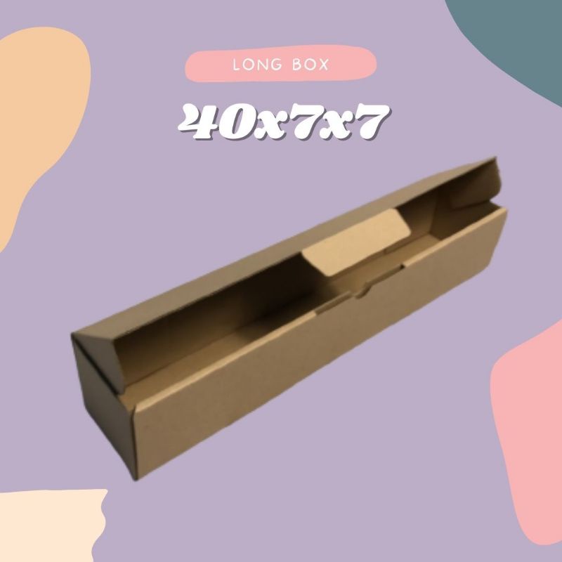 Long BOX 40x7x7 // PACKING BOX DIE CUT / Long BOX Packaging / Long BOX ...