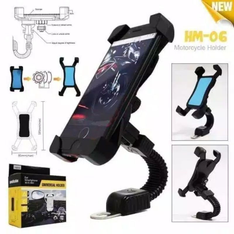 HP Holder for motorbikes. Vehicle cell phone Holder (200gram) | Shopee ...