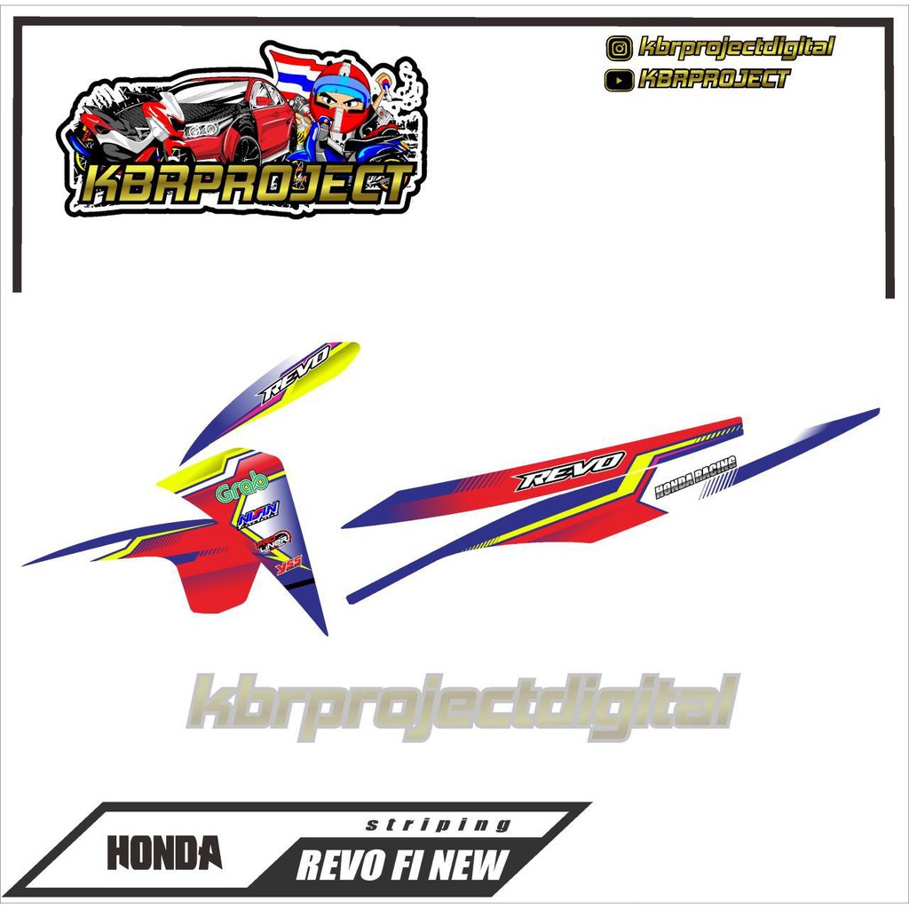 NEW REVO FI STICKERS striping revo fi stickers with many road race ...