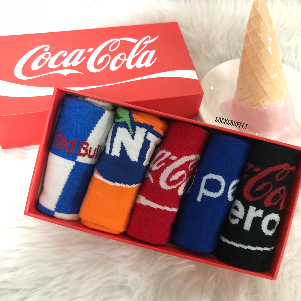 Coca Cola Soda Socks Set Box | Shopee Philippines