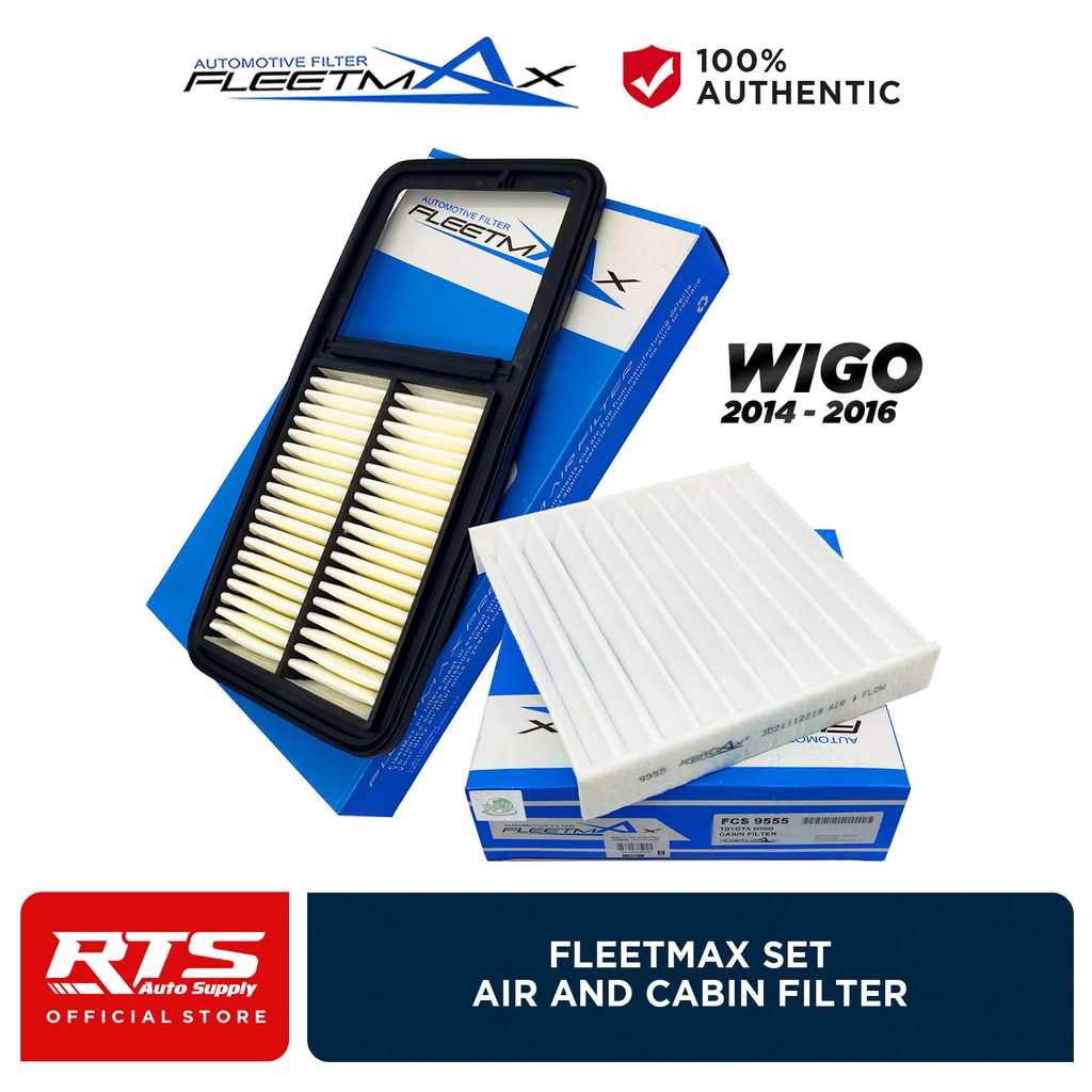 Fleetmax Set Air and Cabin Filter set for Toyota Wigo 2014 - 2017 ...