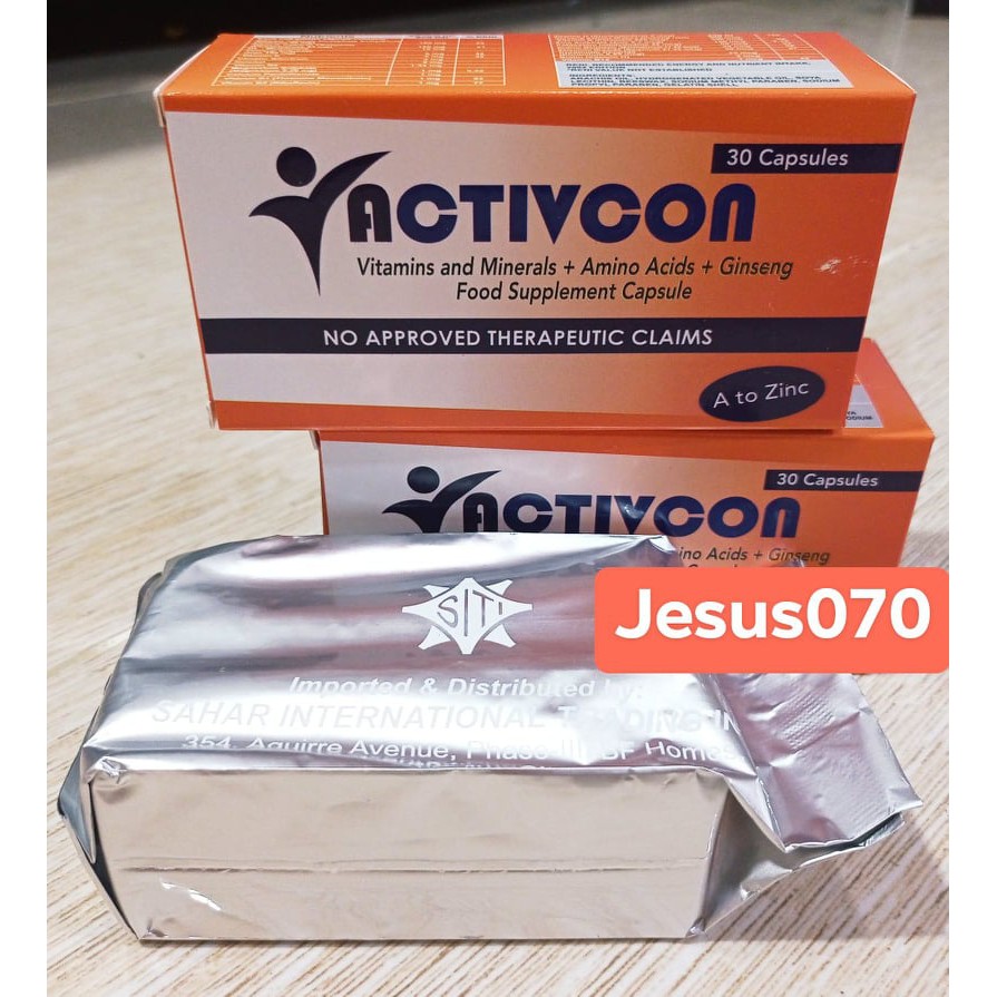 ACTIVCON A to Zinc Vitamins & Minerals + Amino Acids + Ginseng | Shopee ...