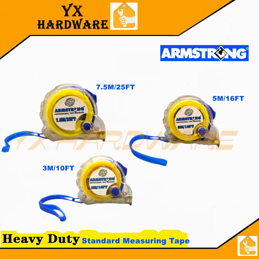 Armstrong Heavy & Standard 3M , 5M , 7.5M Measurement Meter/ Ruller ...
