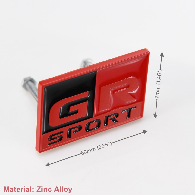 3D Car Emblem Sticker GR SPORT Front Hood Grille & Rear Trunk ...
