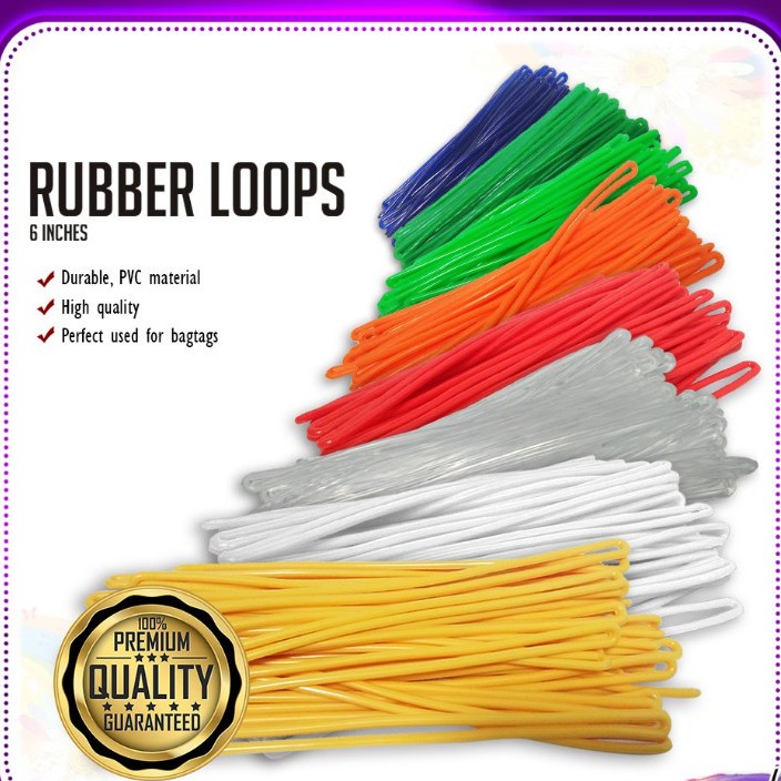 RUBBER LOOPS FOR BAGTAGS (100PCS PER PACK) | Shopee Philippines