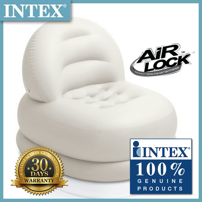 Intex 68592 Mode Inflatable Chair - white. | Shopee Philippines