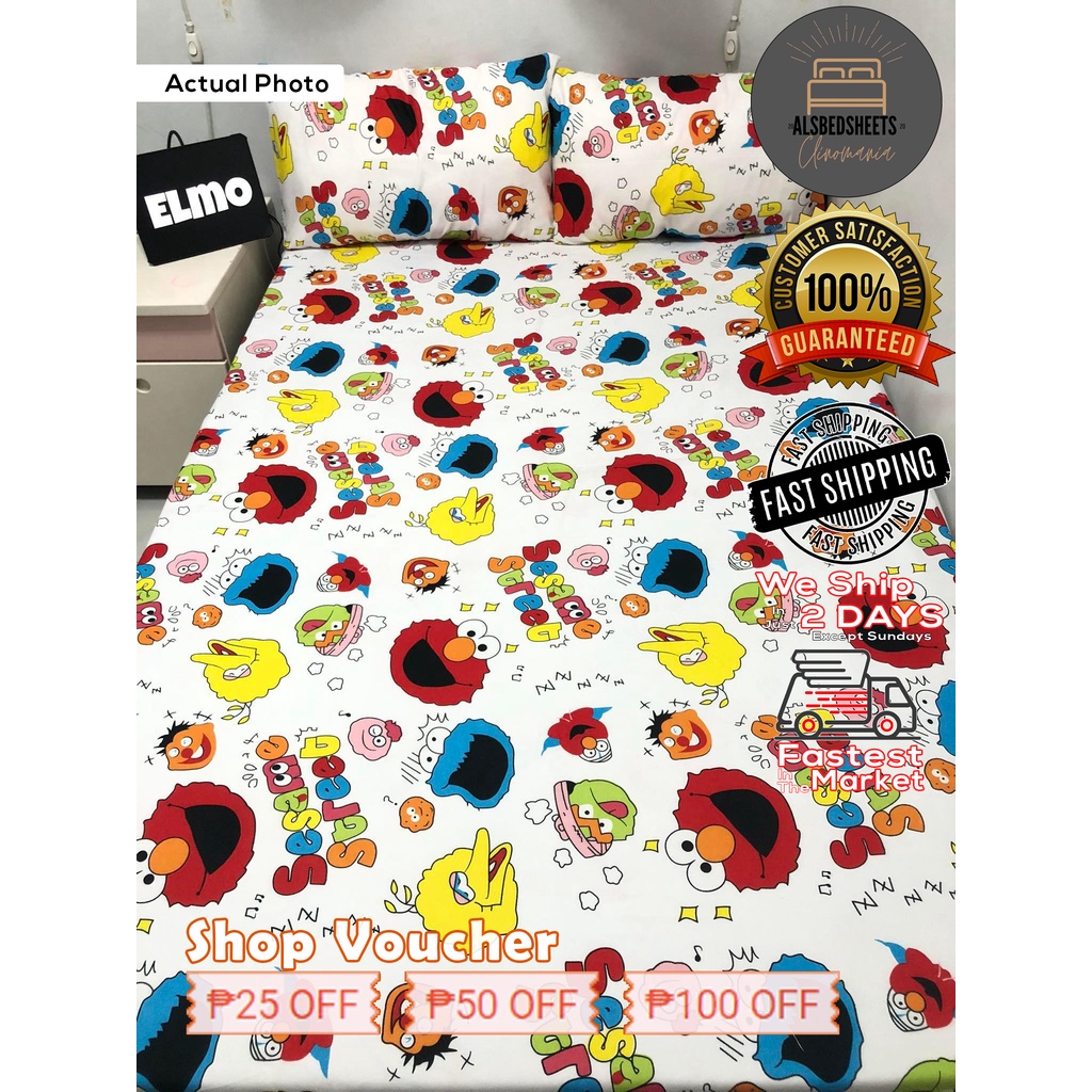 Elmo Muppet sesame street Als Bedsheets 100% Premium Canadian Cotton ...